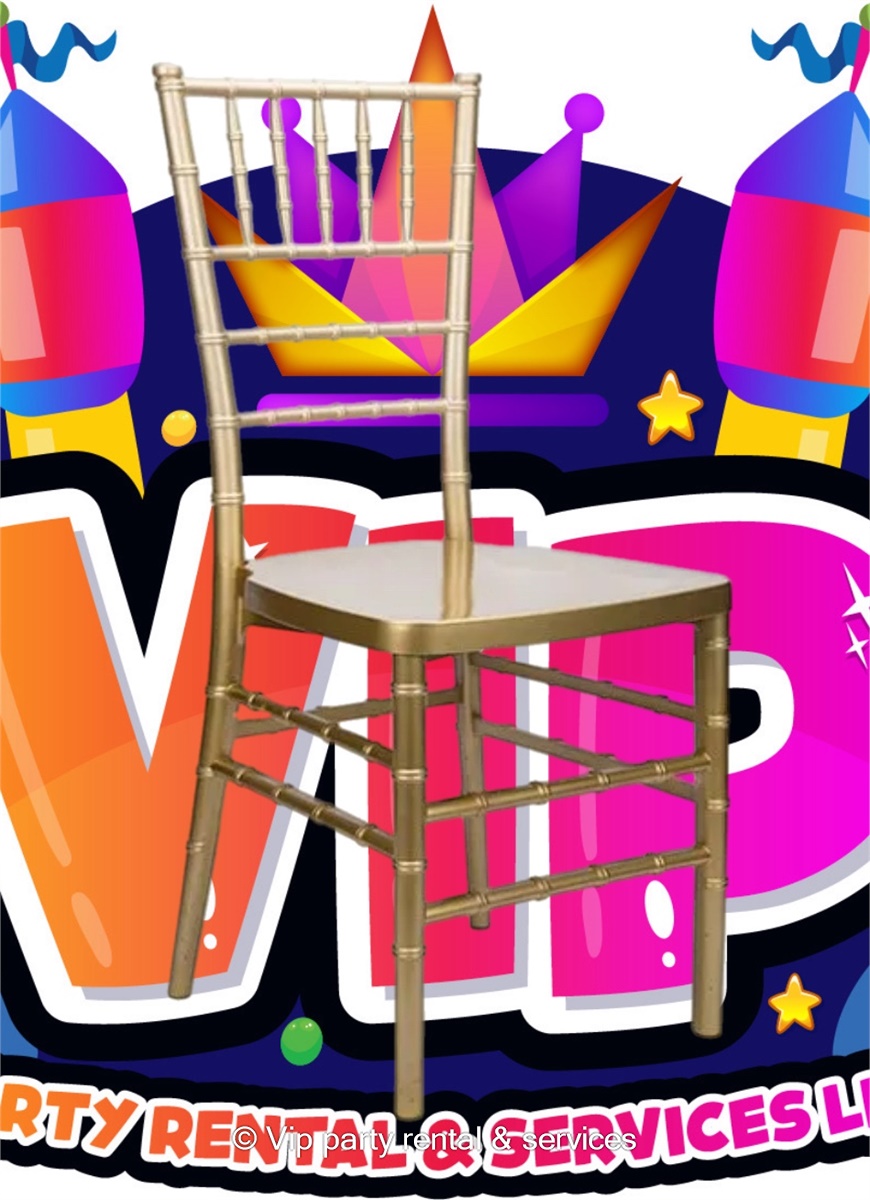 Gold chiavari chairs - Hire in Fl | Vip party rental & services